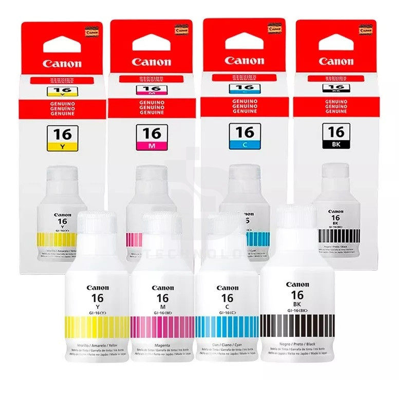 Tinta Canon GI-16 Maxify GX6010 / GX7010 [BK-CMY] Juego Completo
