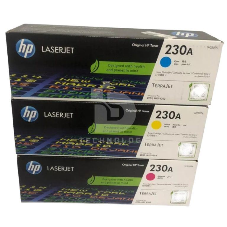 Toner Hp Color LaserJet Pro 4203 / MFP 4303 (230A) CMYK Juego Completo